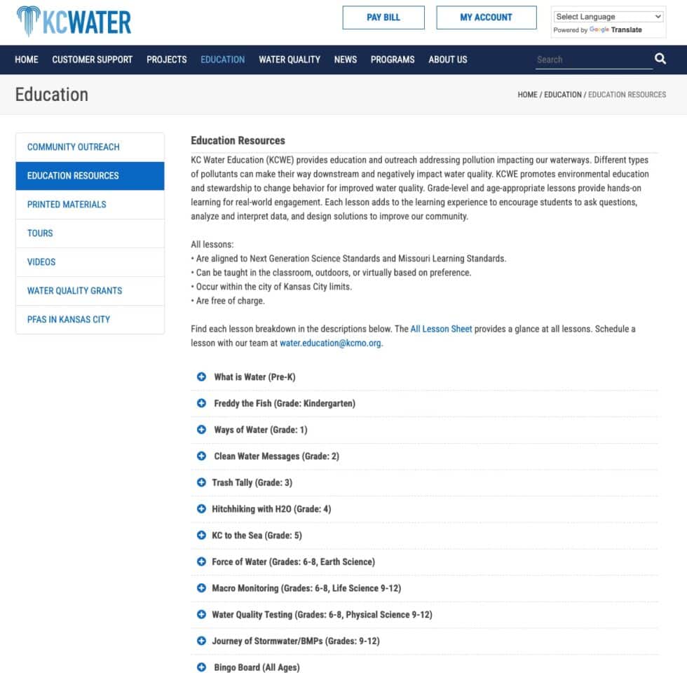 Education Resources – KC Water